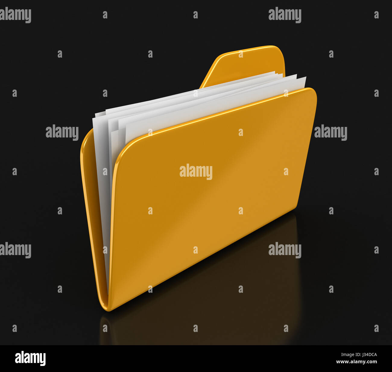 Folder and files. Image with clipping path Stock Photo - Alamy