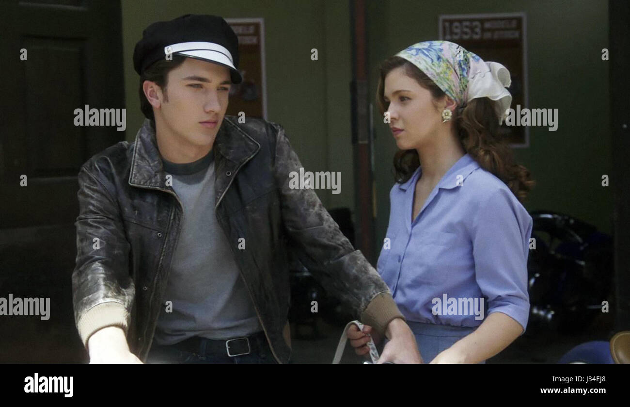 SUN RECORDS, l-r: Drake Milligan (as Elvis Presley), Alexann Hopkins ...