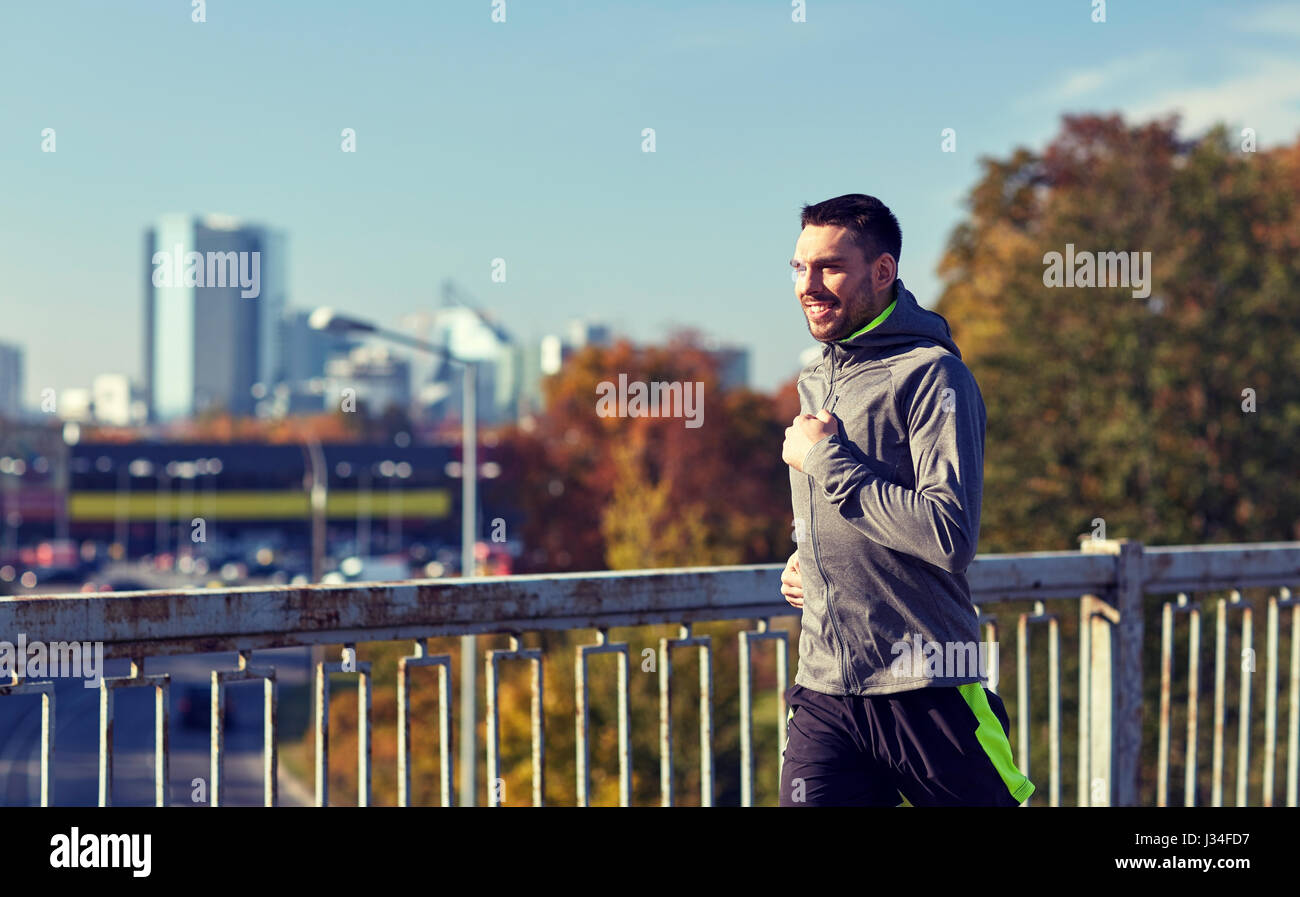 Man running over bridge hi-res stock photography and images - Alamy