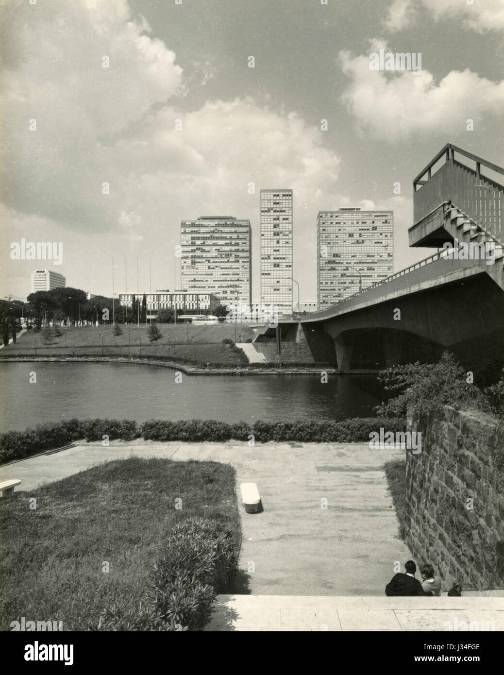 View of the ENI building at EUR, Rome, Italy Stock Photo - Alamy