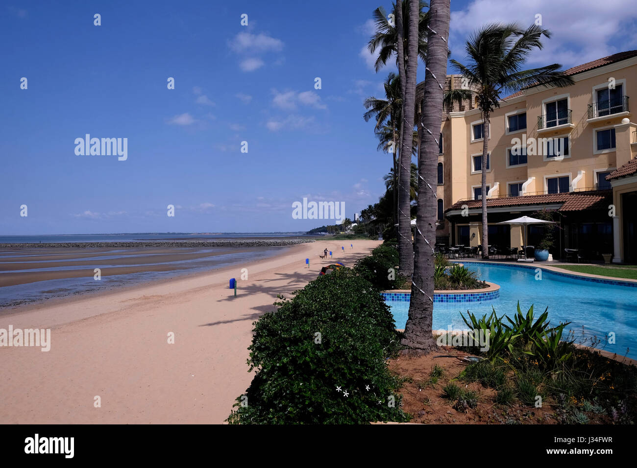 The Southern Sun Maputo hotel overlooking sandy beach in Maputo, the ...