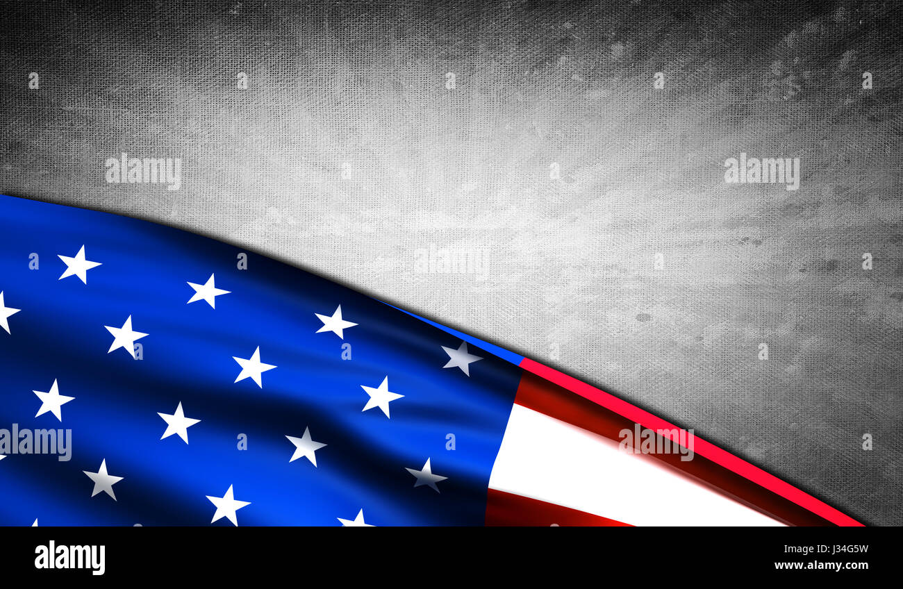 American flag with grey grunge copyspace Stock Photo - Alamy