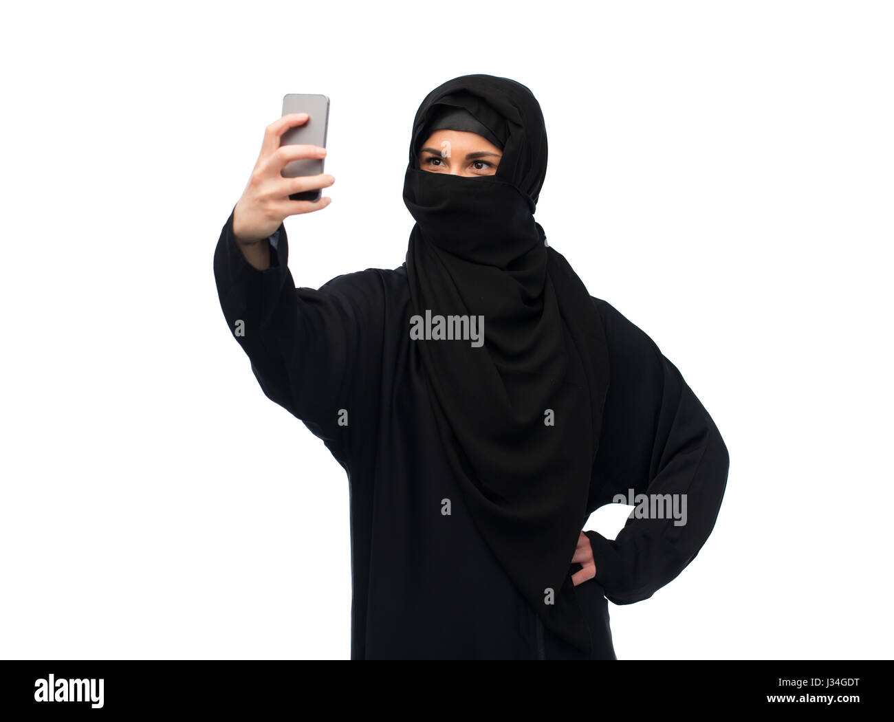 Muslim woman selfie hi-res stock photography and images - Alamy