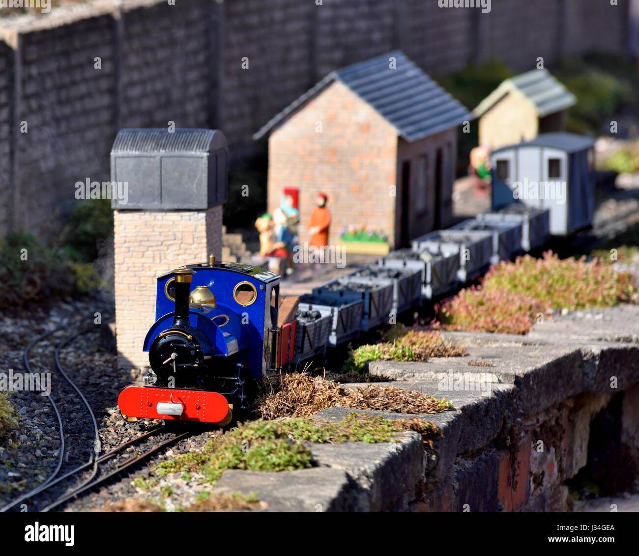 Model railway outdoors Stock Photo - Alamy