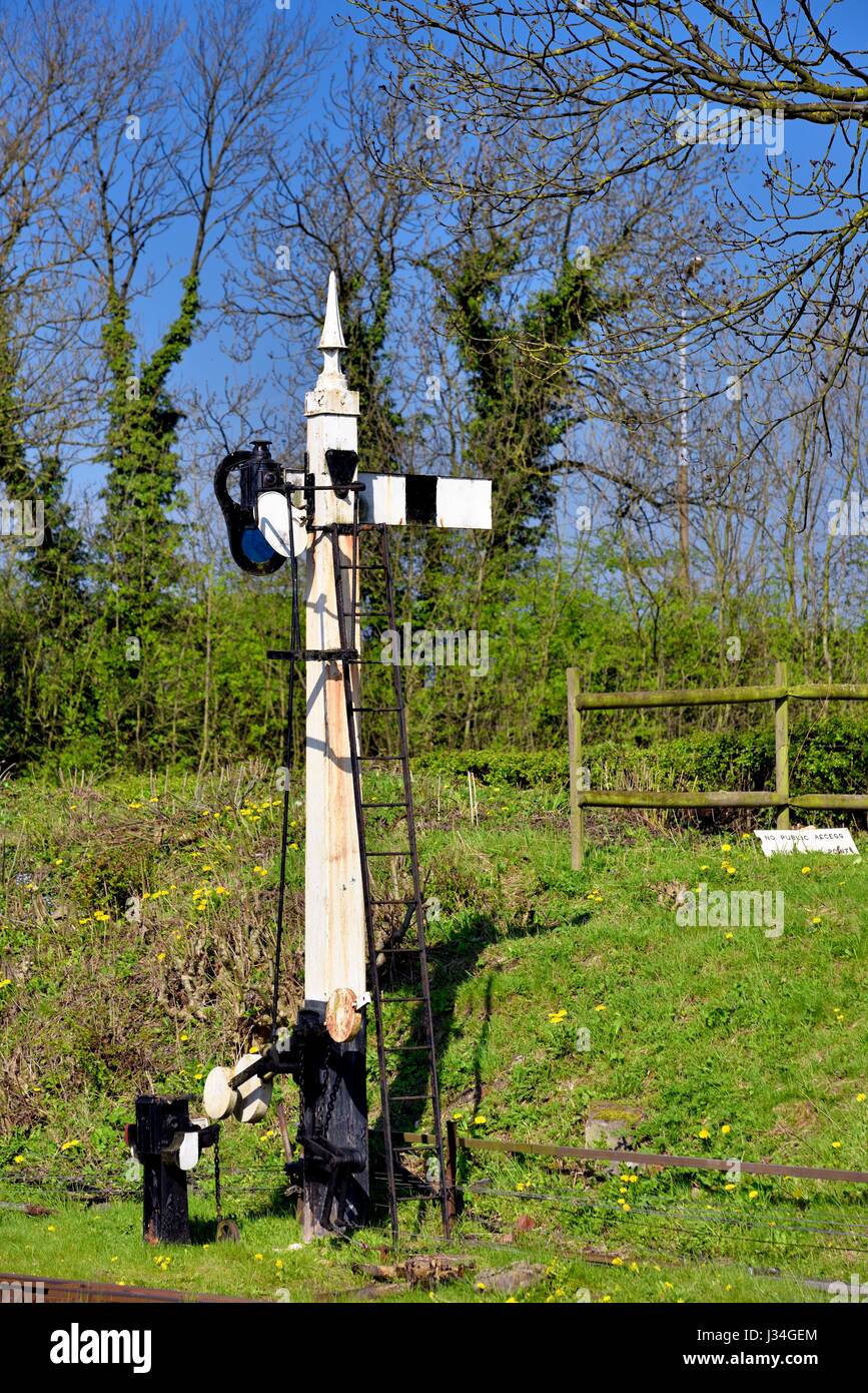 Old railway semaphore signal Stock Photo - Alamy