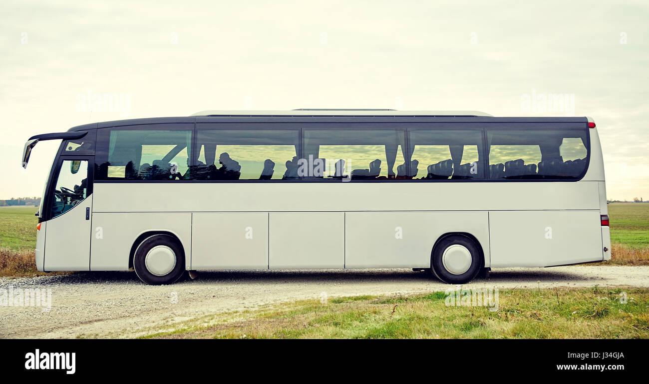 tour bus driving outdoors Stock Photo - Alamy