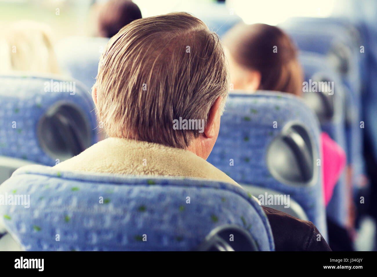Bus old person sitting hi-res stock photography and images - Alamy