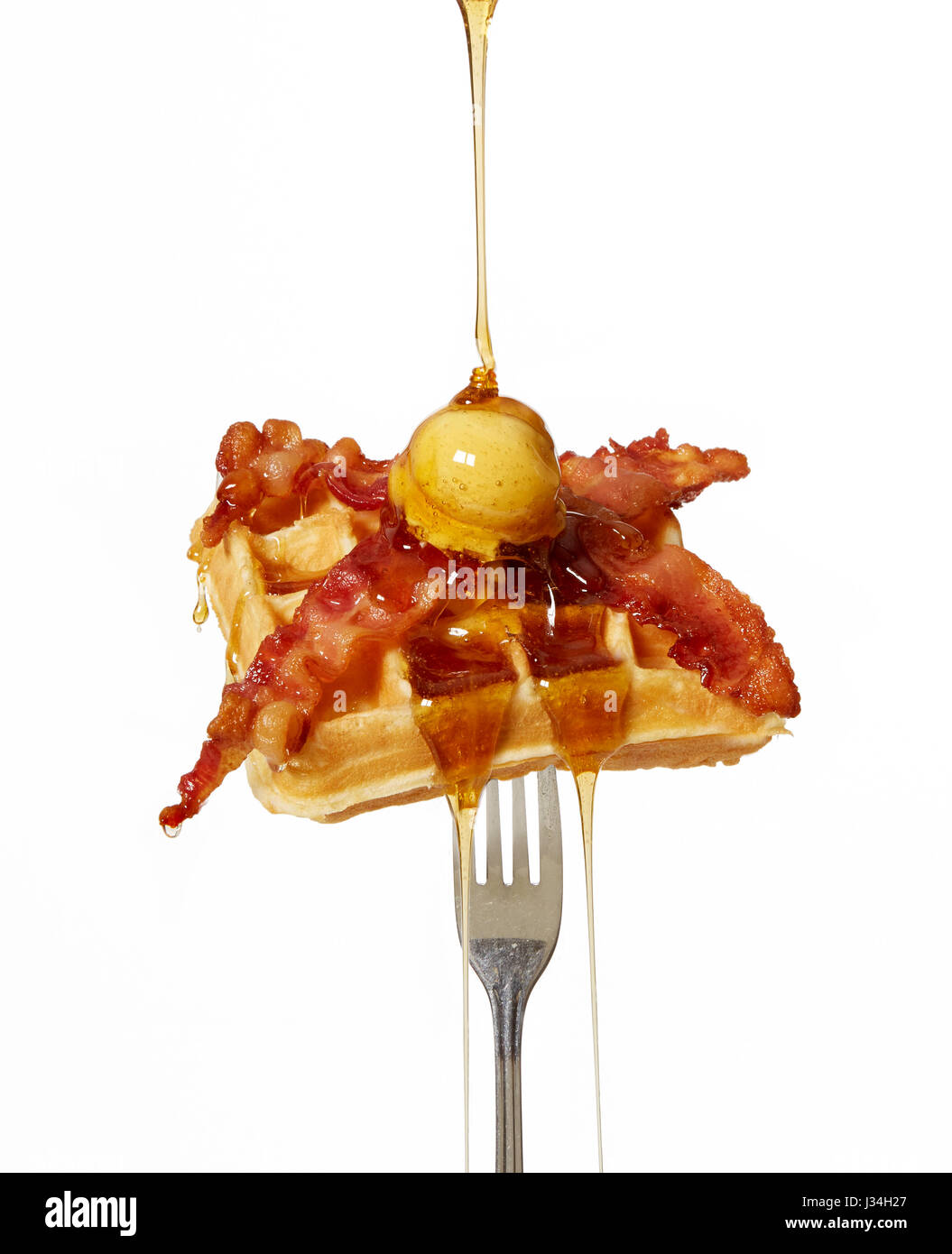 Waffle on a fork hi-res stock photography and images - Alamy