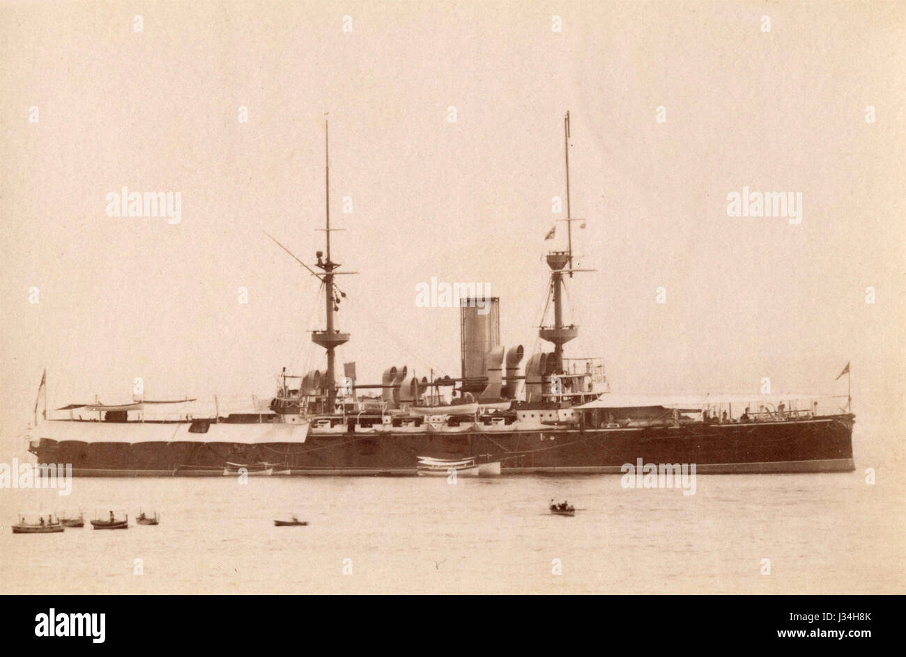 Battleship HMS Barfleur, 1900 Stock Photo - Alamy