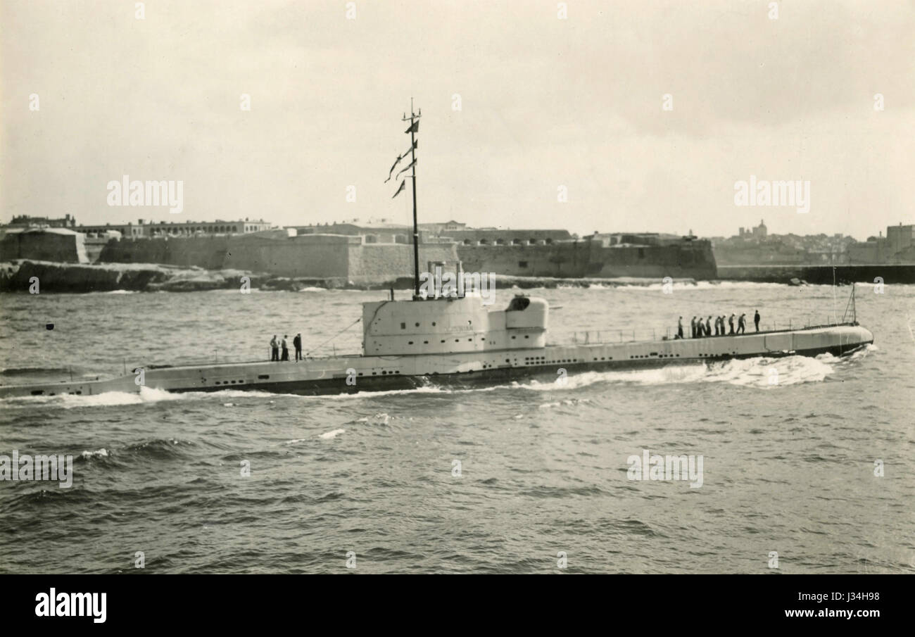 British submarine Parthian-class, Malta 1931 Stock Photo - Alamy