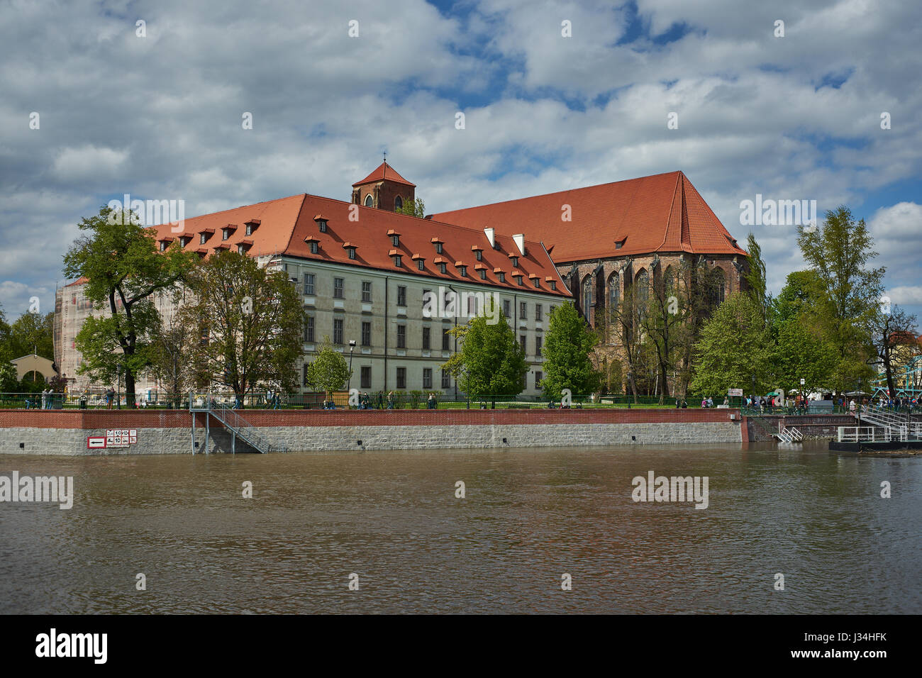 Old University Library Wroclaw Sand Island Odra River Stock Photo - Alamy