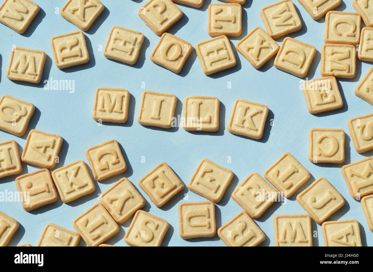 alphabet letter cookies Stock Photo - Alamy