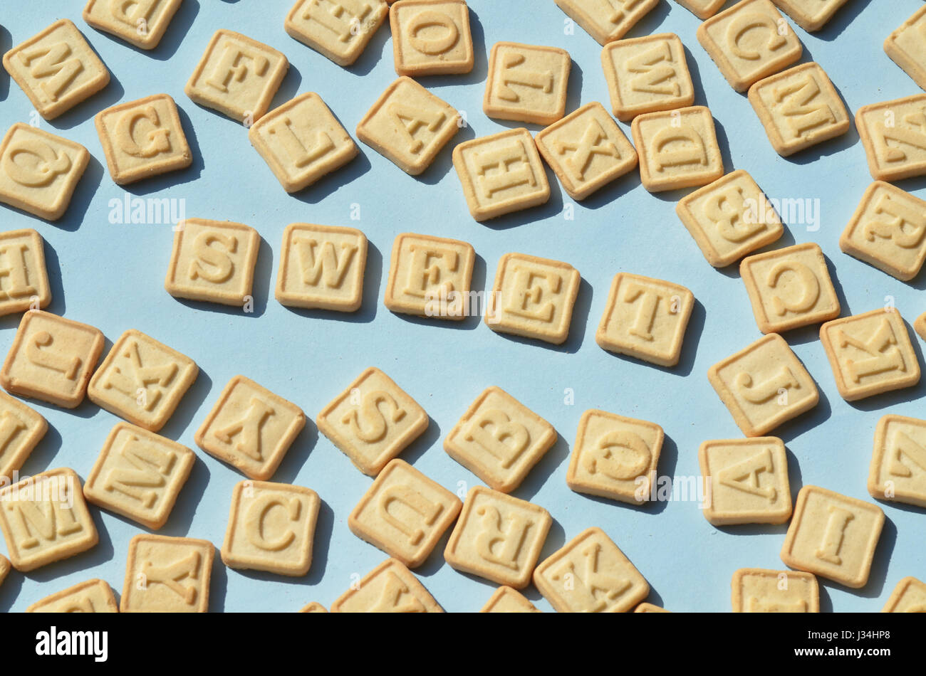 alphabet letter cookies Stock Photo - Alamy