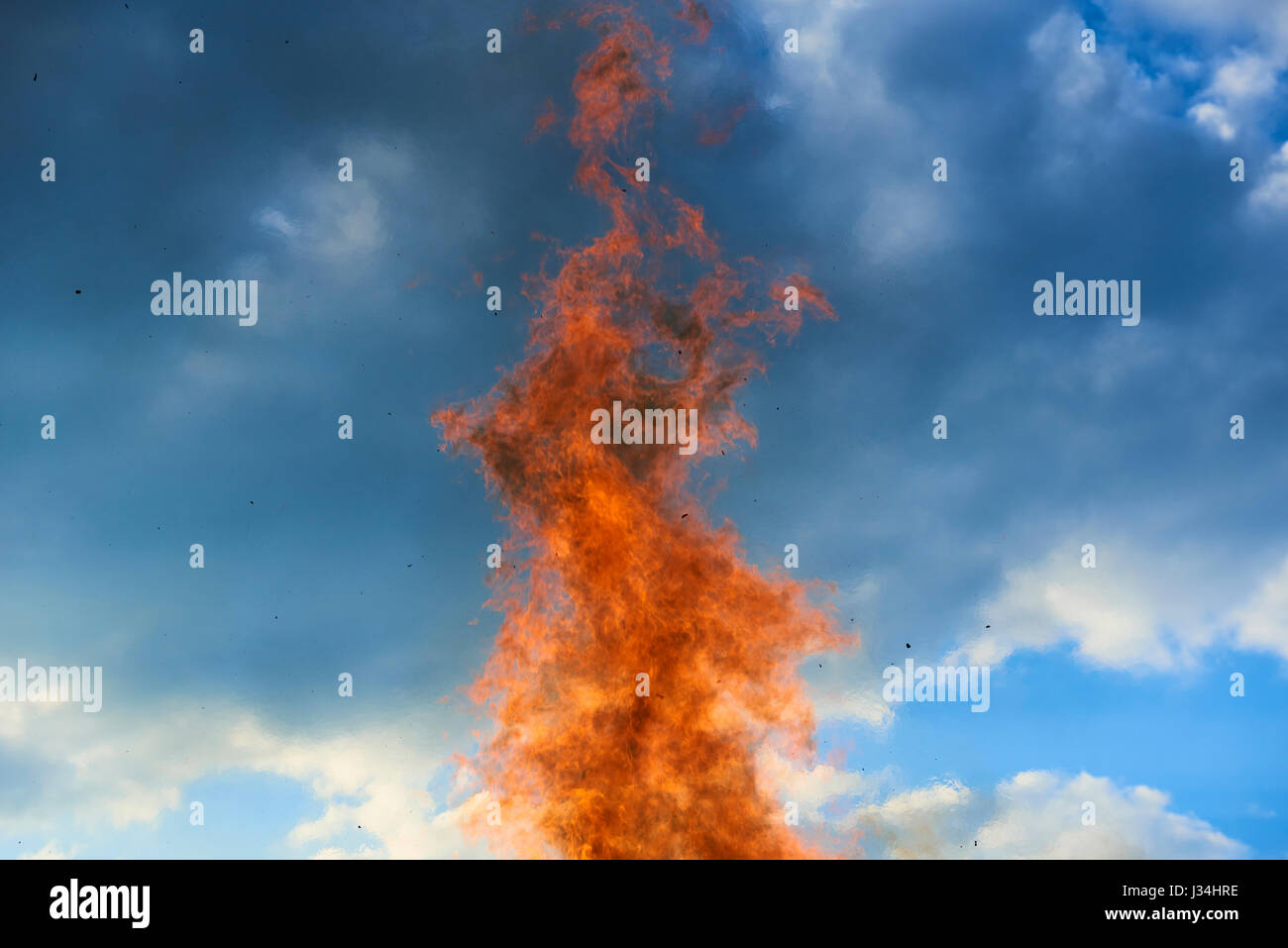 Explosion flames burn sparks red hi-res stock photography and images ...
