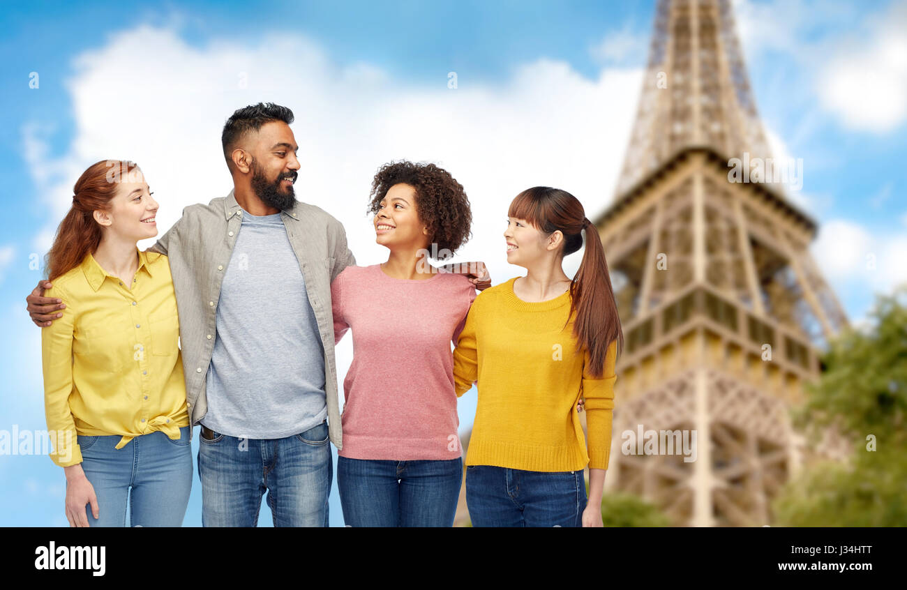 international group of happy smiling people Stock Photo - Alamy