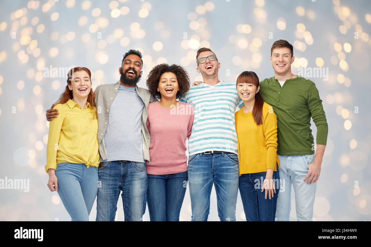 international group of happy smiling people Stock Photo - Alamy