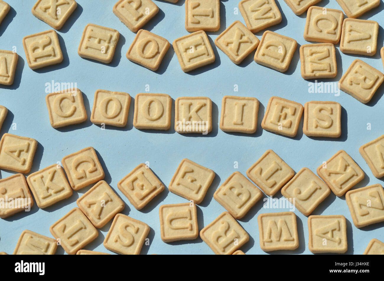 alphabet letter cookies Stock Photo - Alamy