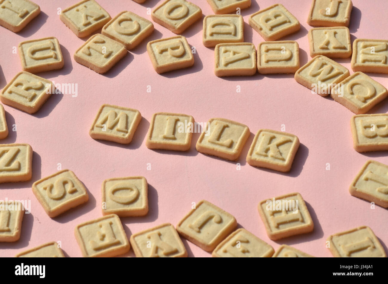 alphabet letter cookies Stock Photo - Alamy