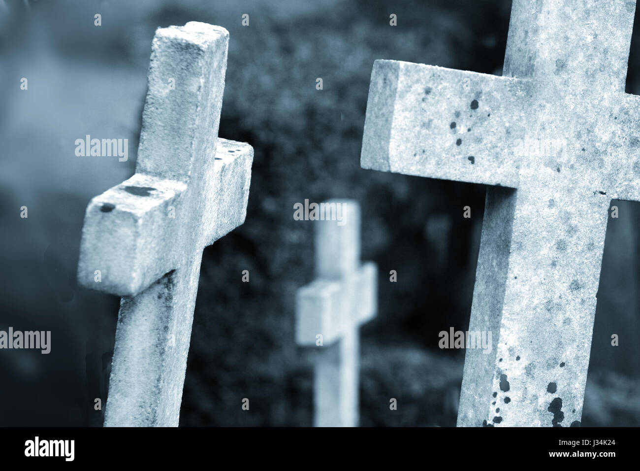 Cross of a tomb in a cemetery in denmark Stock Photo - Alamy