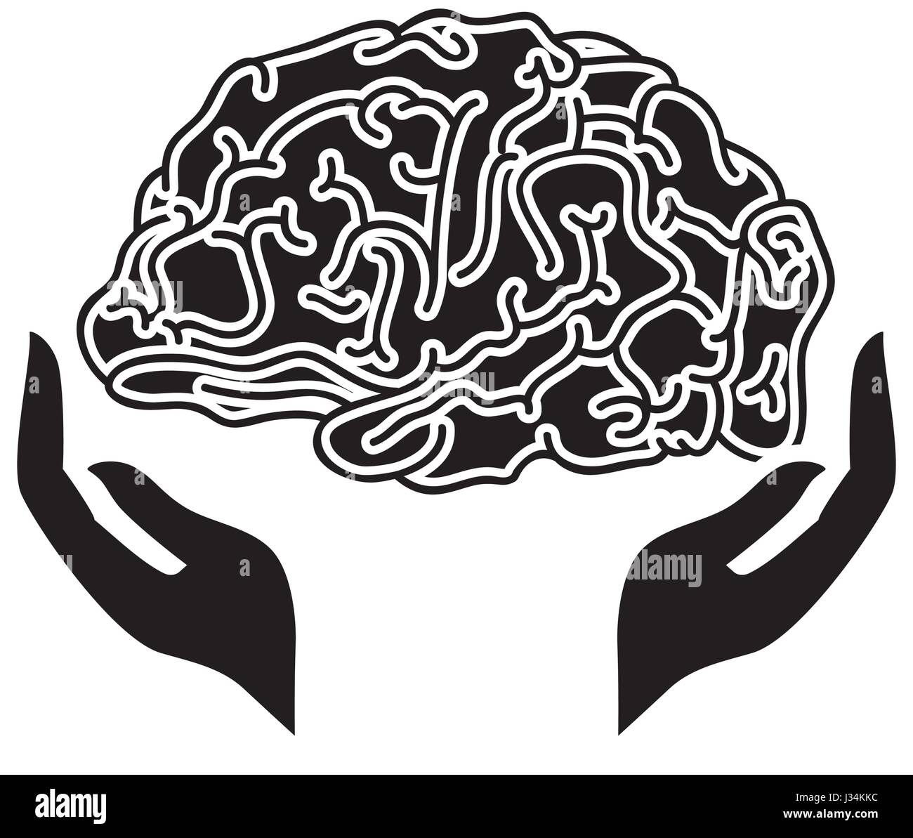 human brain icon Stock Vector Image & Art - Alamy