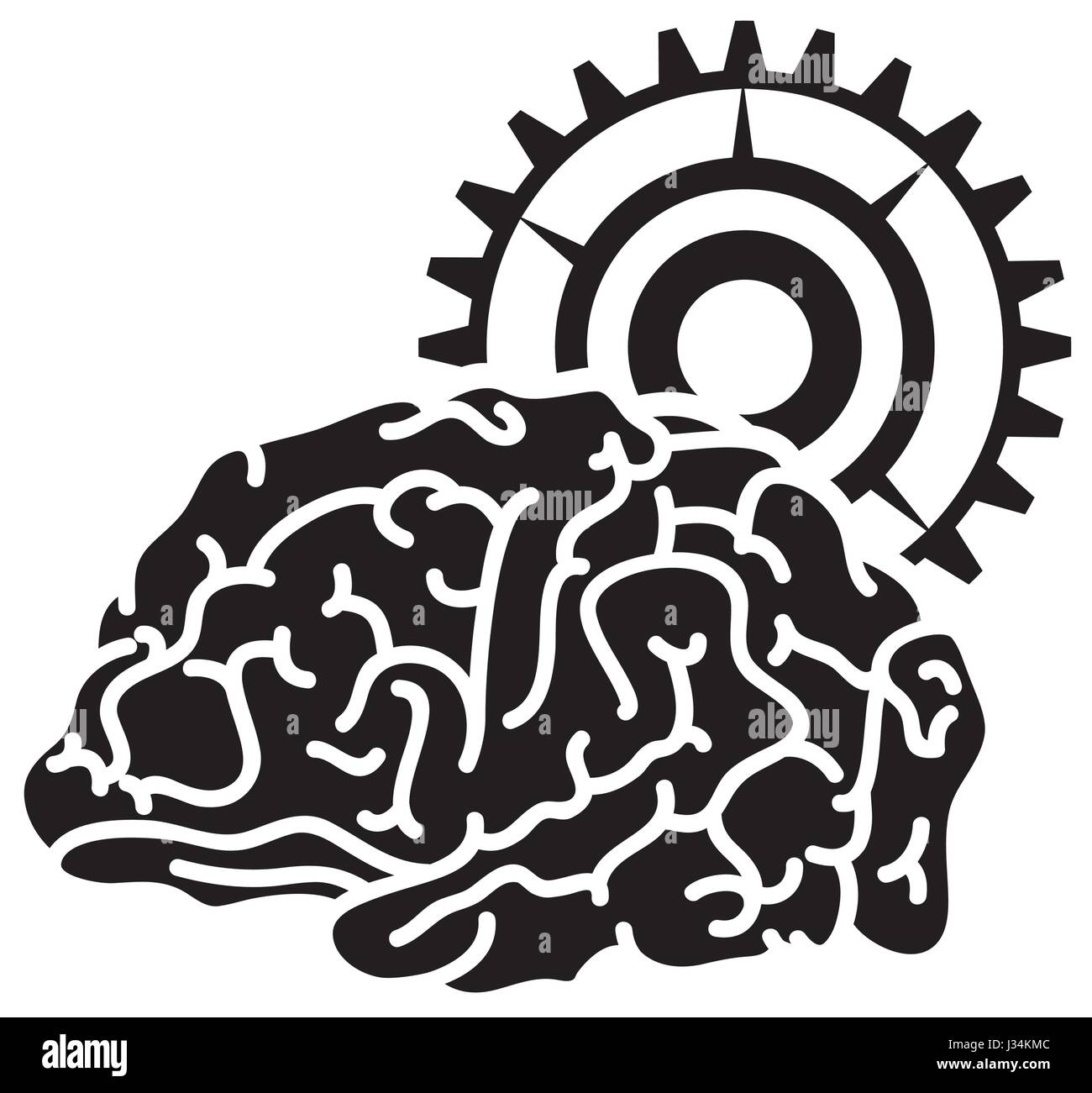 human brain icon Stock Vector Image & Art - Alamy
