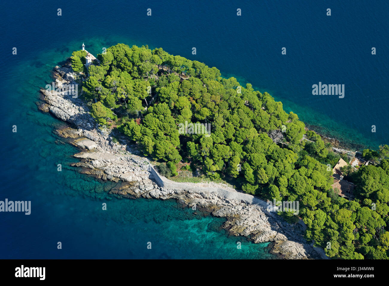 Aerial lokrum island hi-res stock photography and images - Alamy