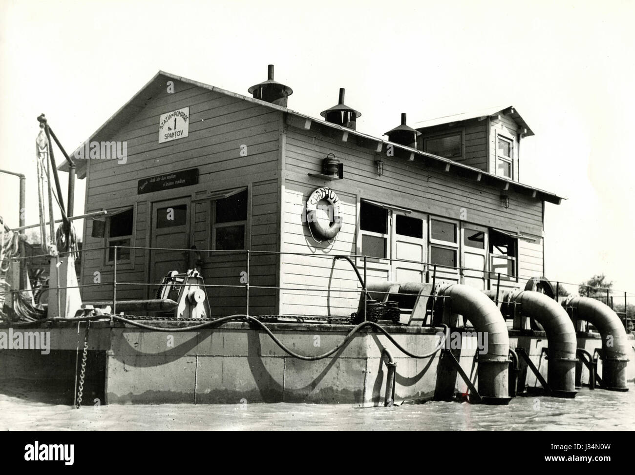 Floating pumping station for irrigation Alexandru Sahia, Minastirea ...
