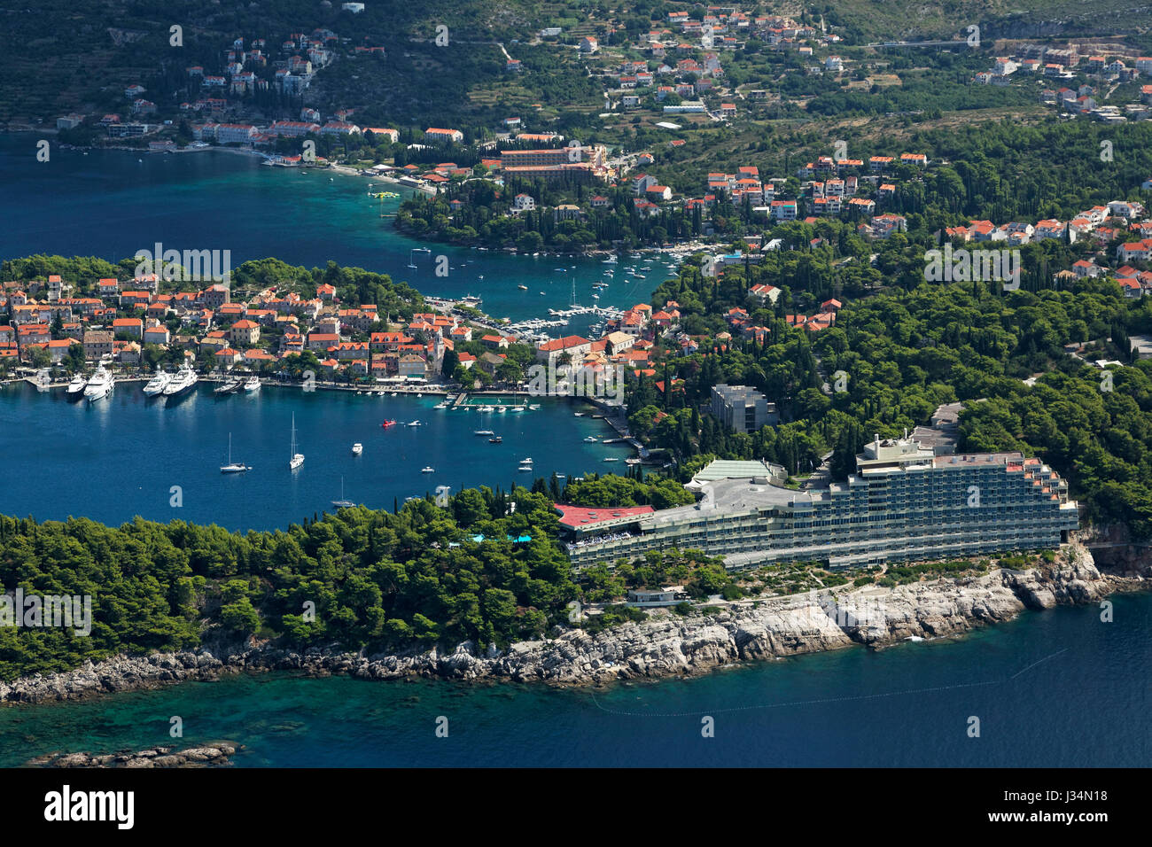 Aerial view of Cavtat town, Croatia Stock Photo - Alamy