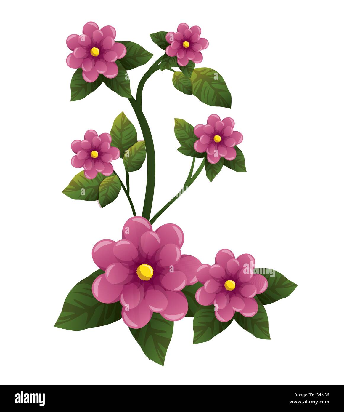 cute flower plant icon Stock Vector Image & Art - Alamy