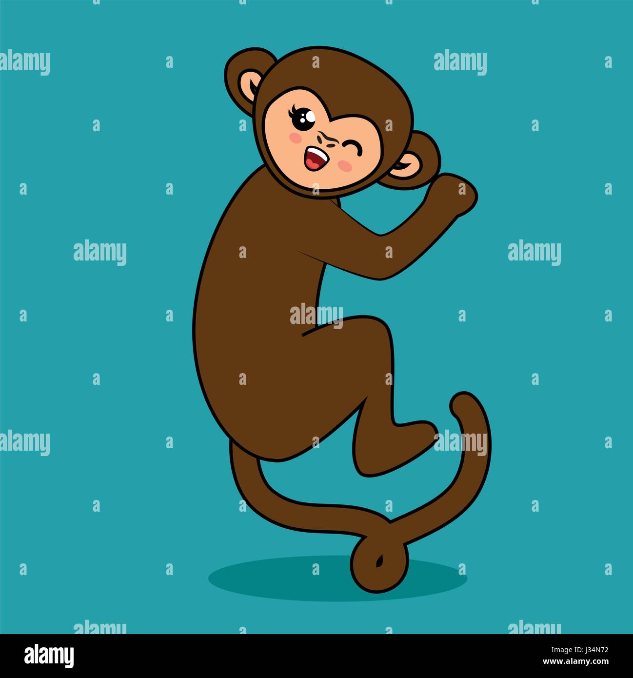 Social monkey Stock Vector Images - Alamy