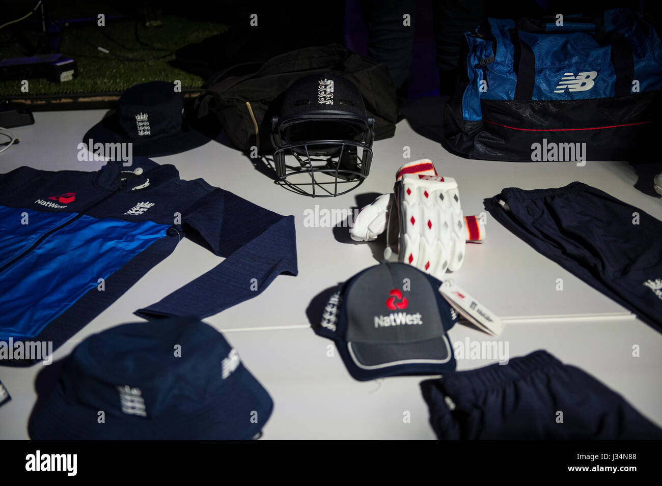 A view of the new England kit during the kit launch at the New Balance ...