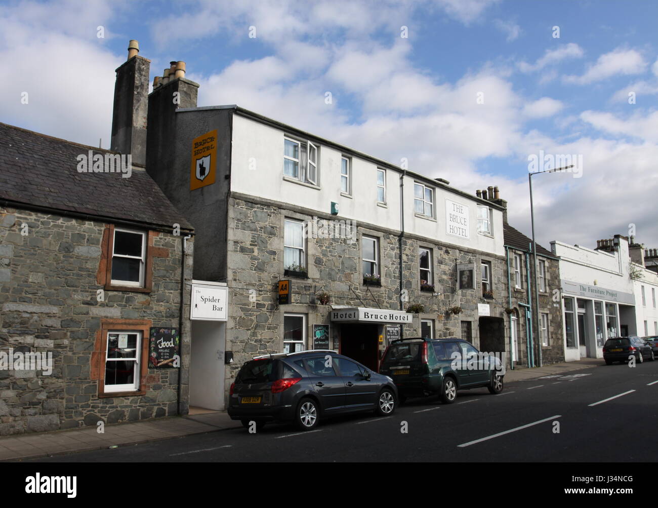 Exterior of Bruce Hotel Newton Stewart Scotland September 2009 Stock ...