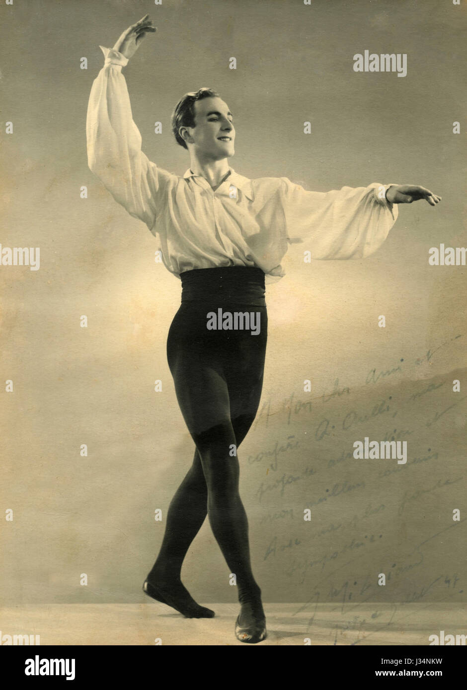 Unidentified Frenchman dancer Stock Photo - Alamy
