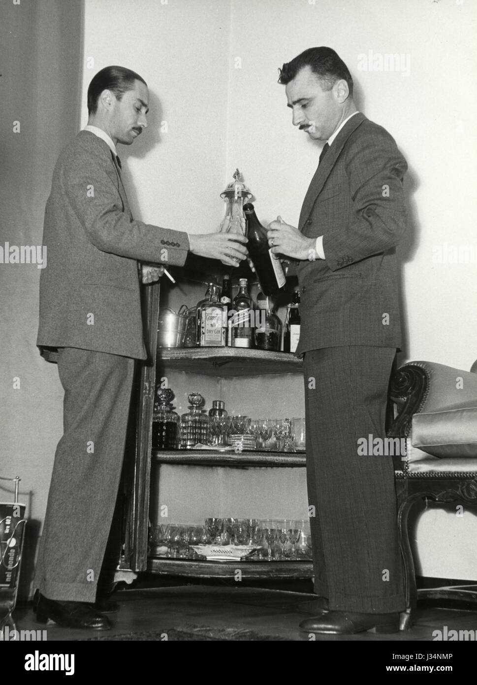 Italian movie director Mario Monicelli and Steno on the set of the ...