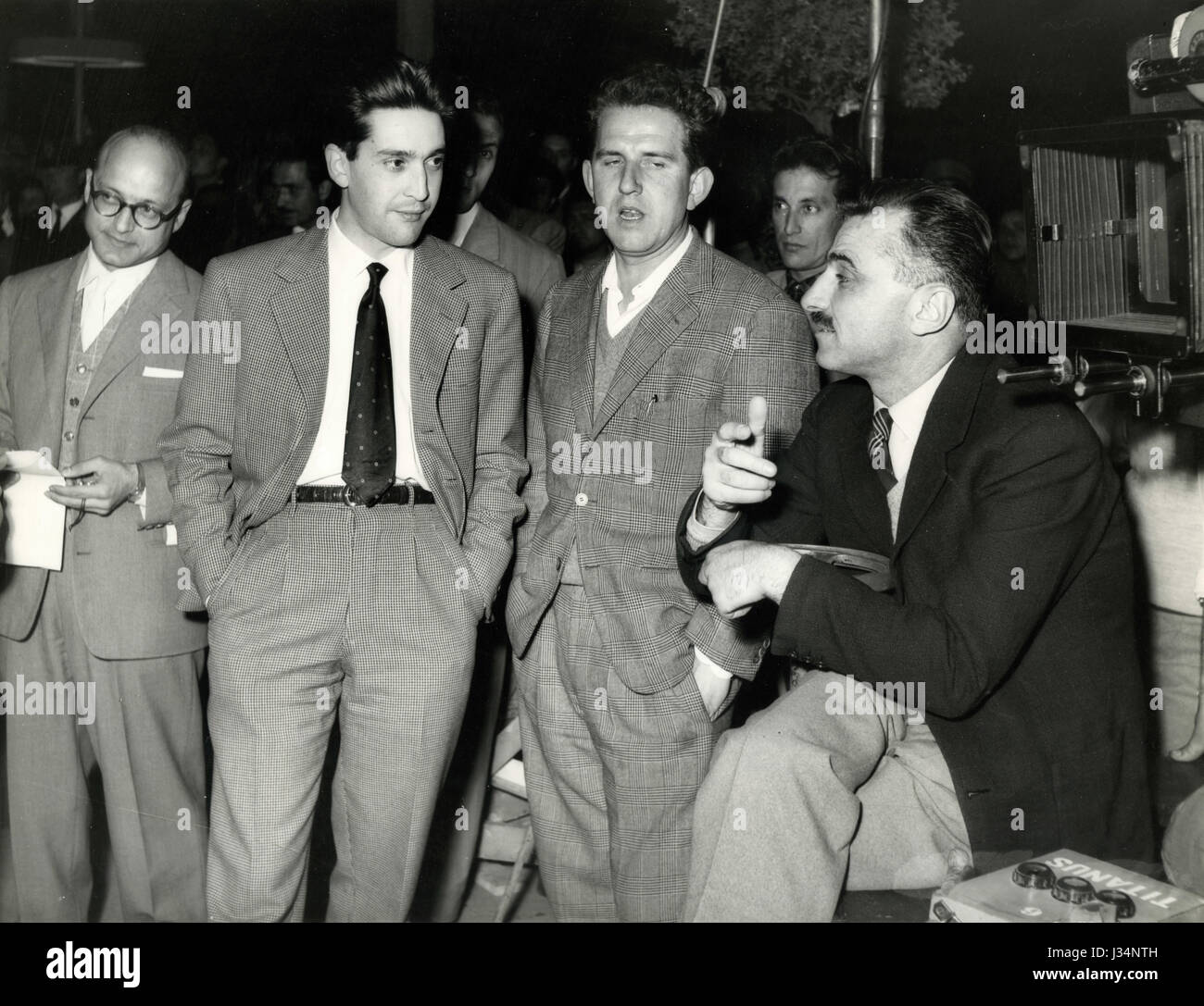 Italian movie director Mario Monicelli on the set of the movie The Art ...