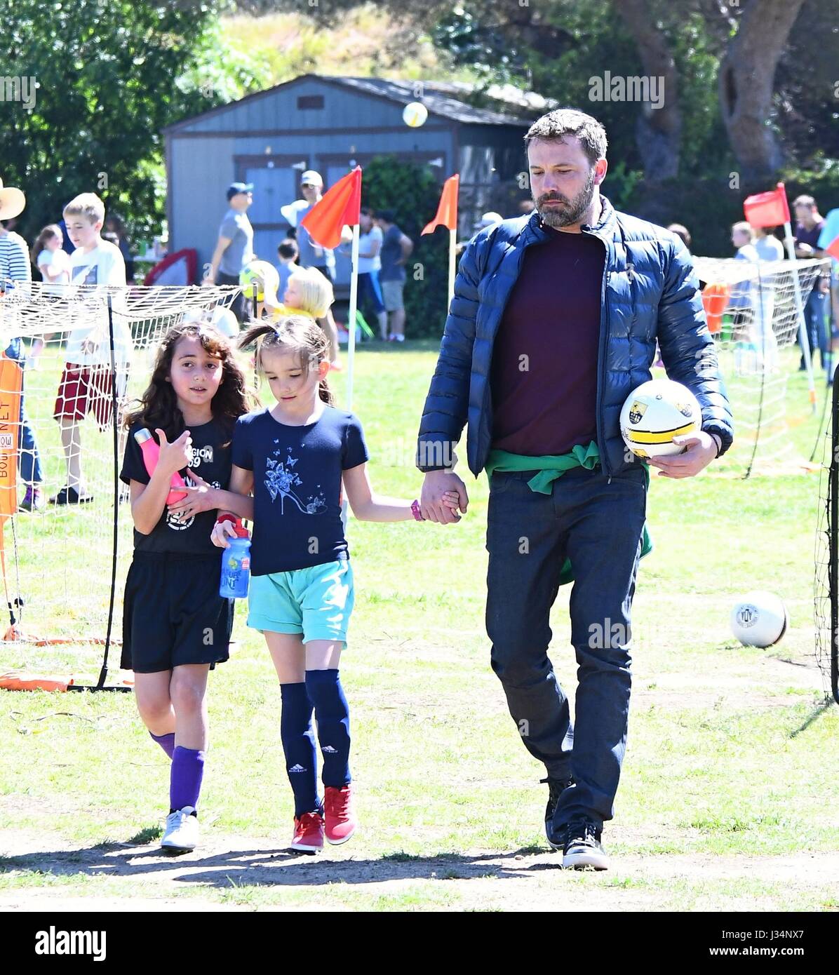 Ben Affleck goes to soccer practice with his daughter Featuring: Ben ...