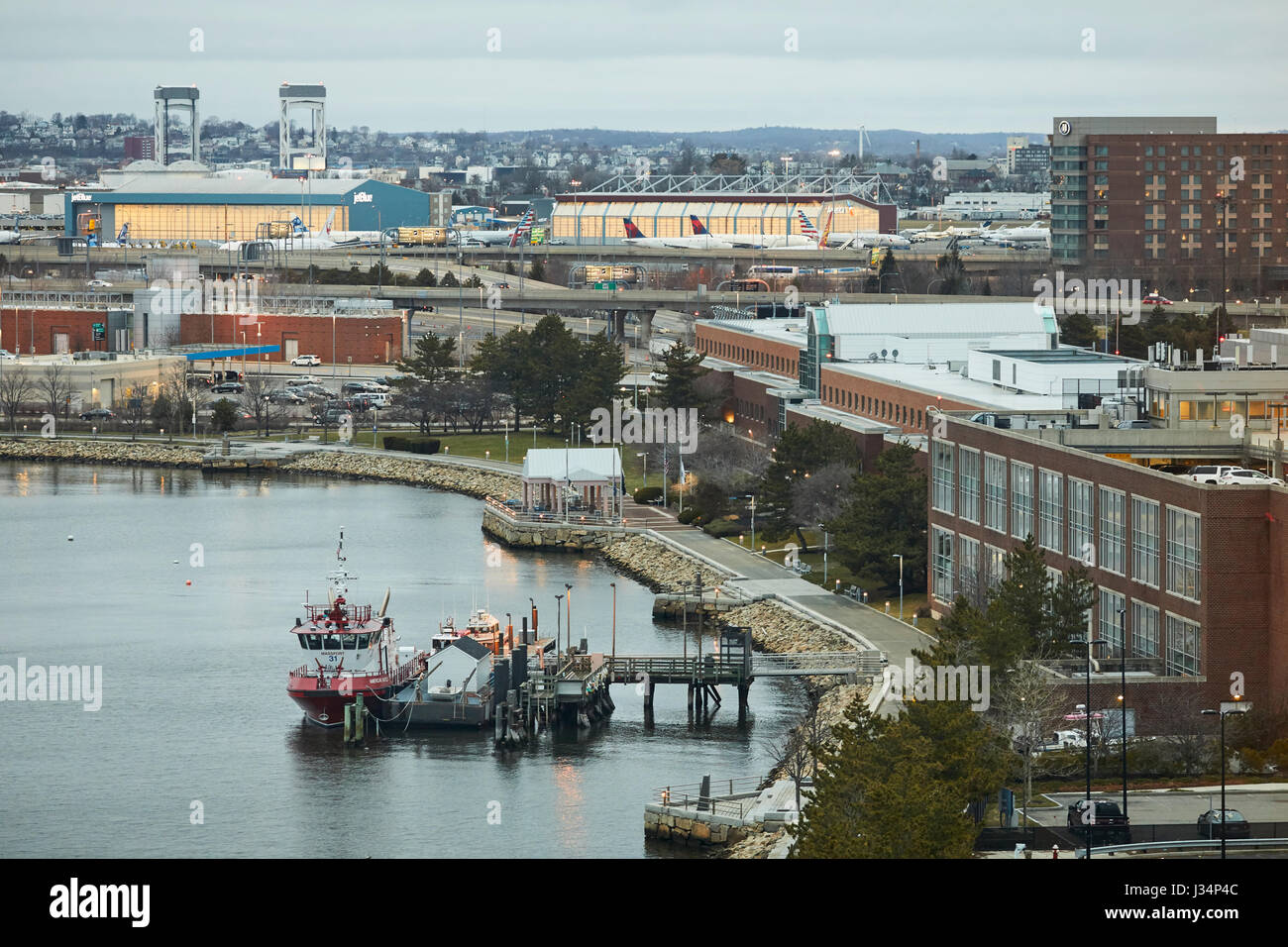 Boston Bay, inner harbor capital of Massachusetts, United States, USA ...