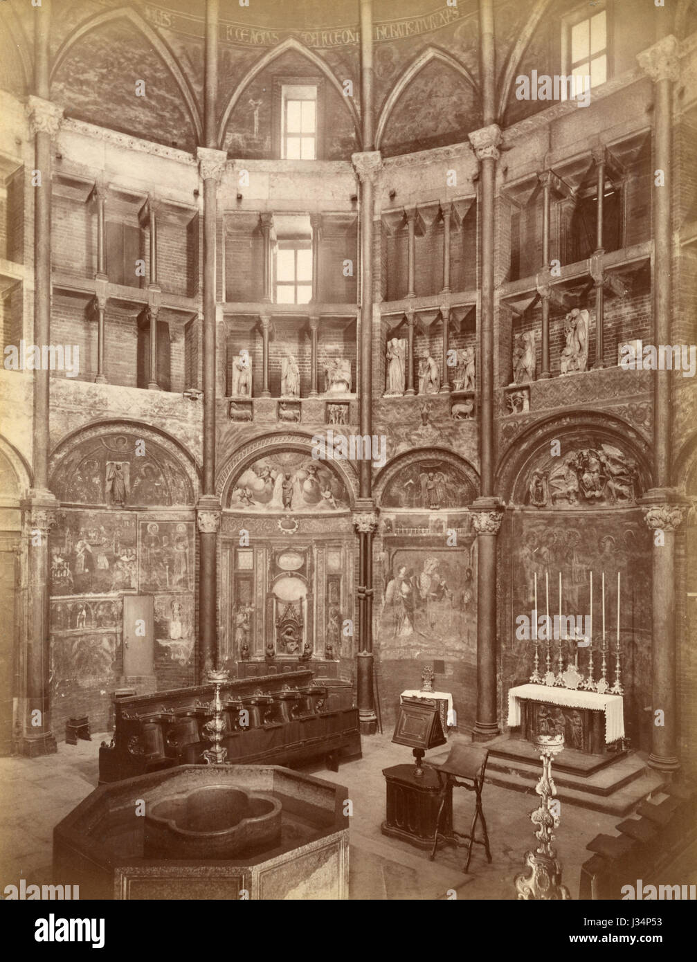 The inside of the baptistry of parma hi-res stock photography and ...