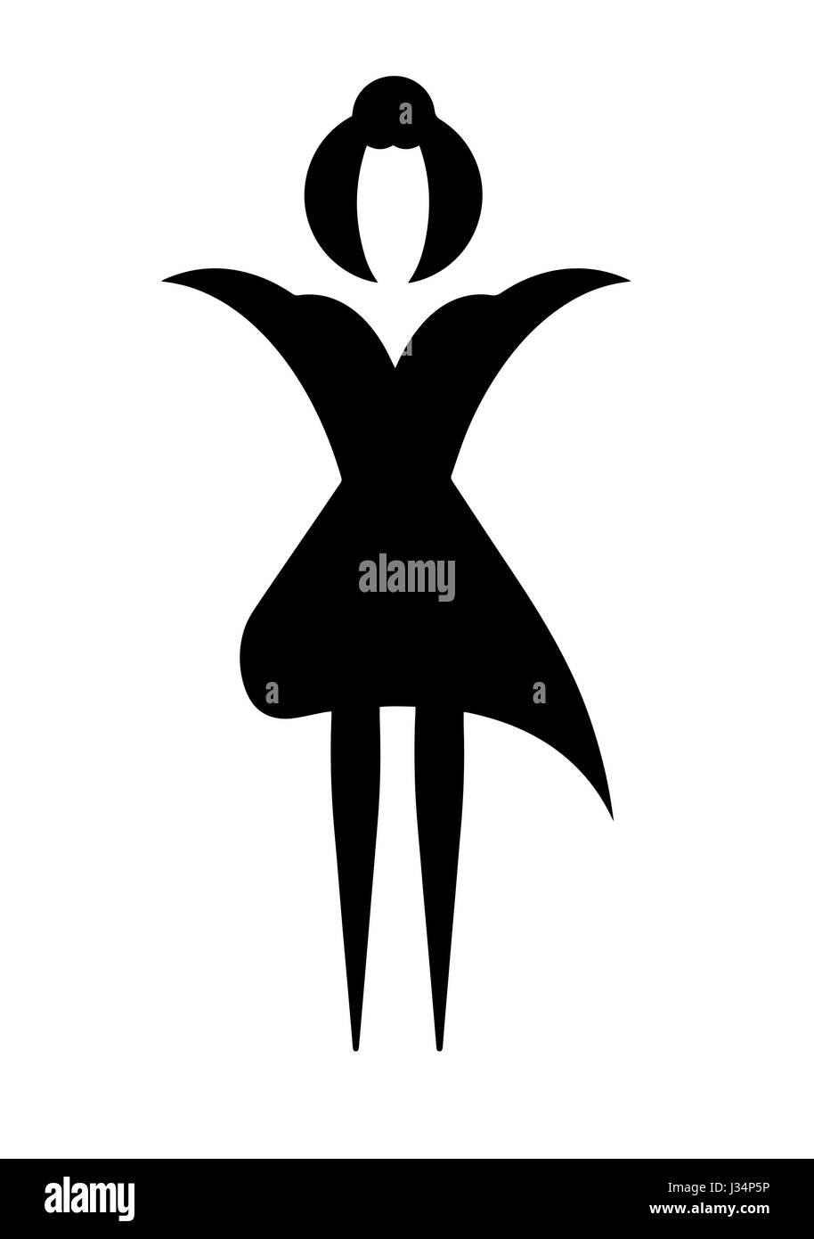 faceless woman figure black silhouette vector Stock Vector Image & Art ...