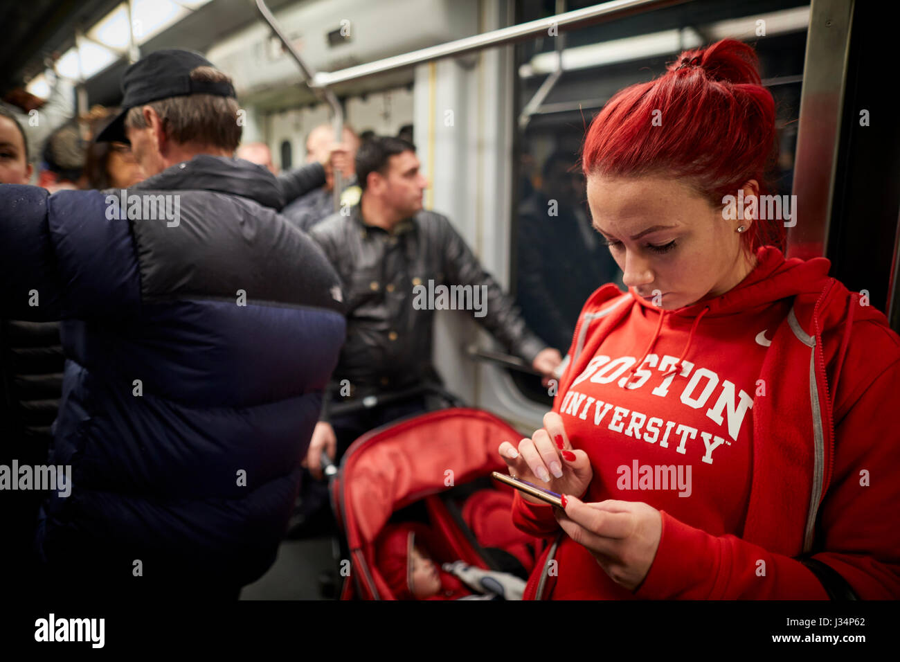 Underground subway system in Boston Massachusetts, United States, USA ...