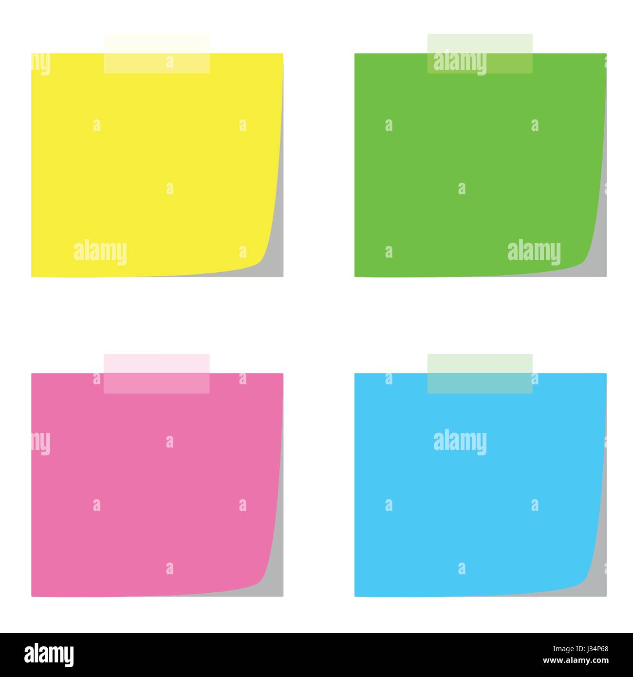 Yellow sticky paper in Stock Vector Images - Alamy