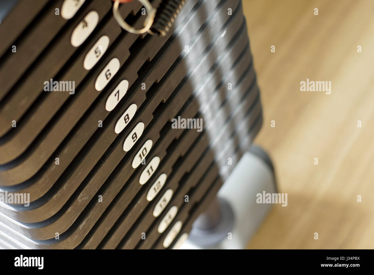 closeup of weight stack equipment in gym Stock Photo - Alamy