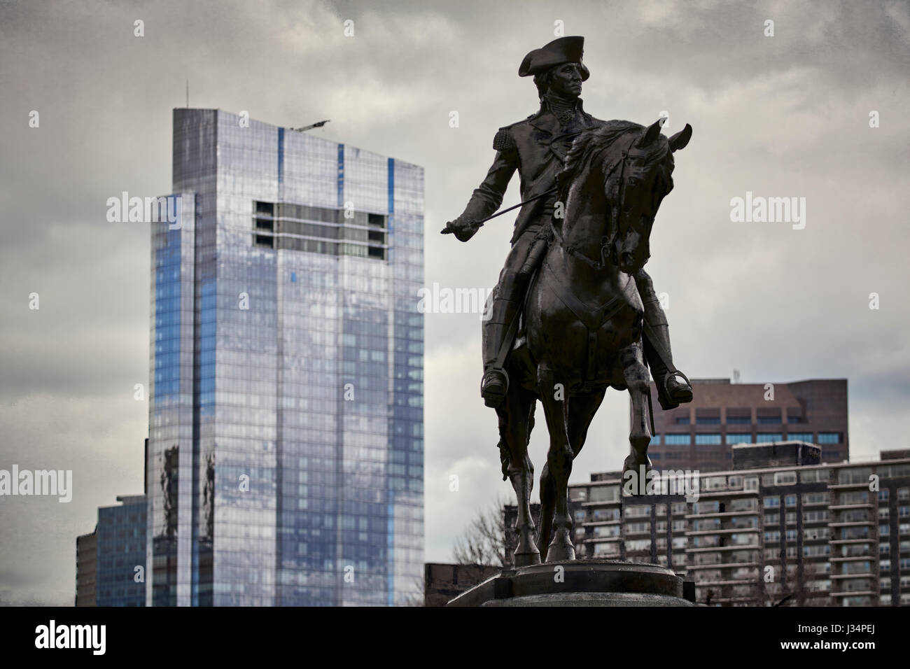 Equestrian Statue of George Washington, designed Thomas Ball Boston ...