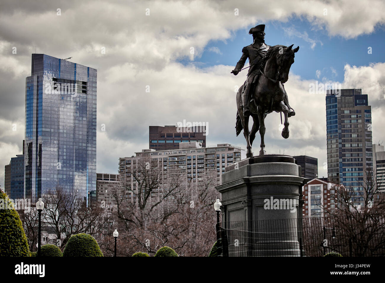 Equestrian Statue of George Washington, designed Thomas Ball Boston ...