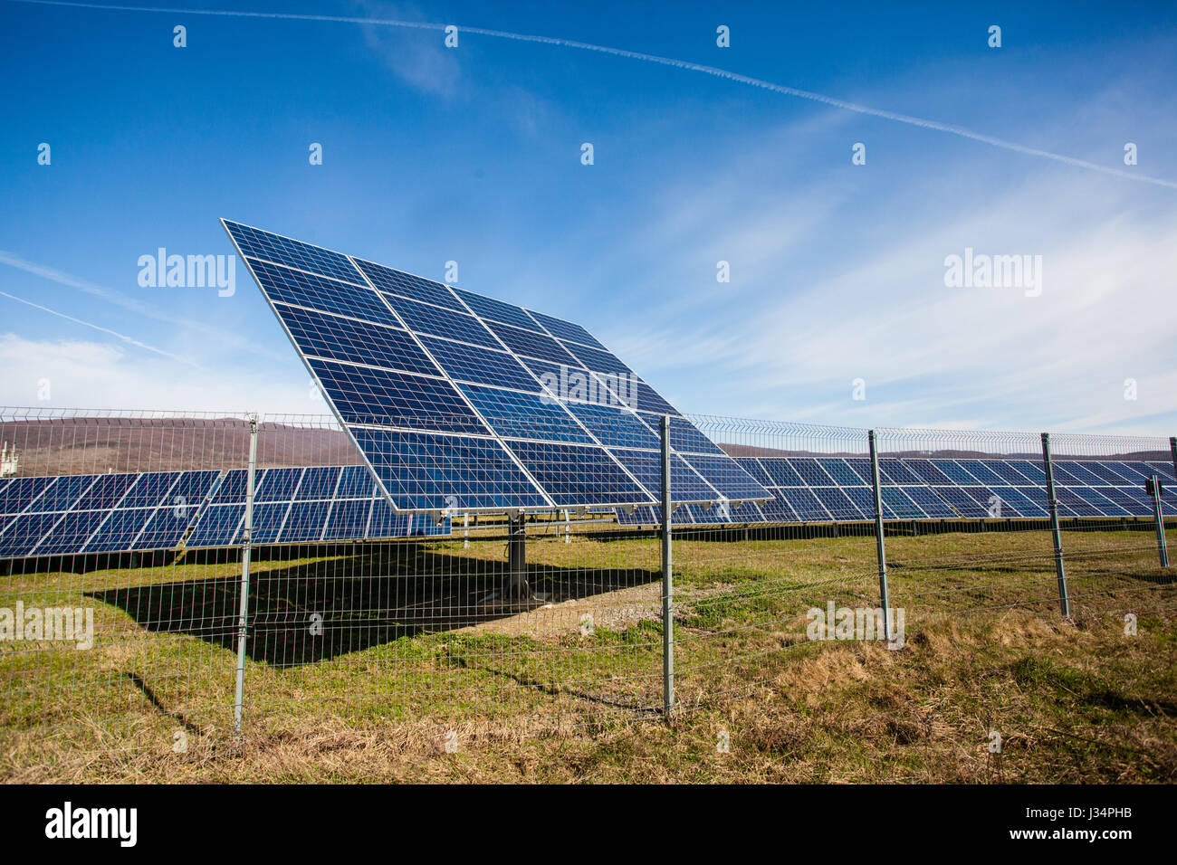 Station with solar panels Stock Photo - Alamy