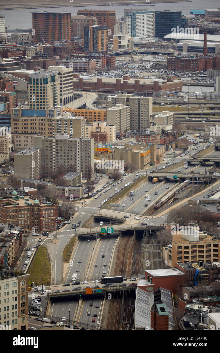 city view route 90 freeway Boston Massachusetts, United States, USA ...