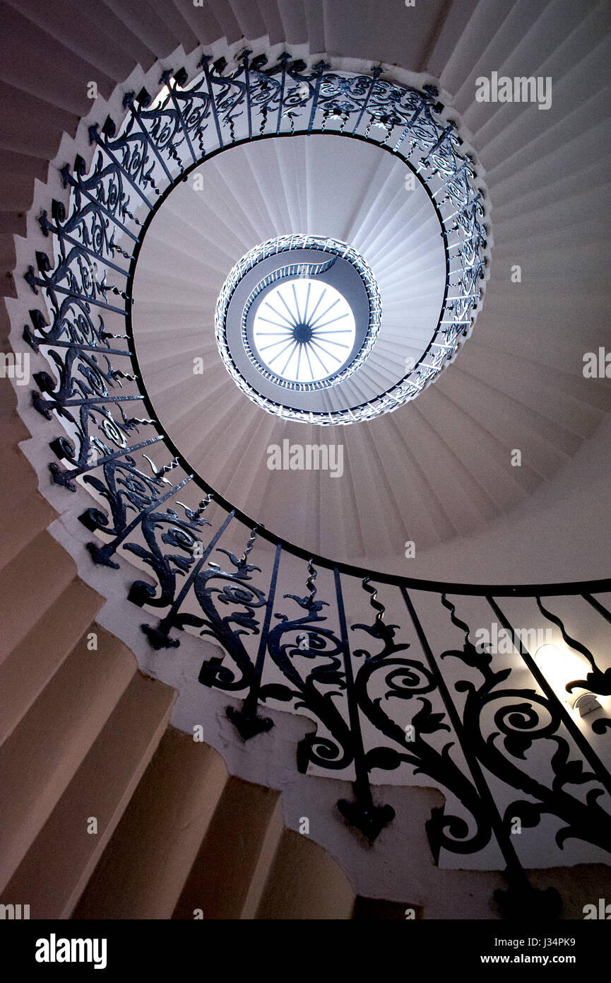 The Tulip Stairs in Queen’s House, Greenwich were built in the 17th ...