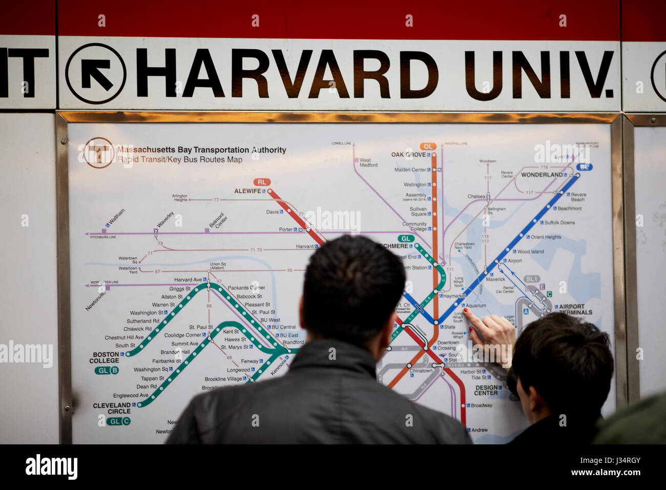 Massachusetts Bay Transportation Authority (MBTA) red Line Harvard ...