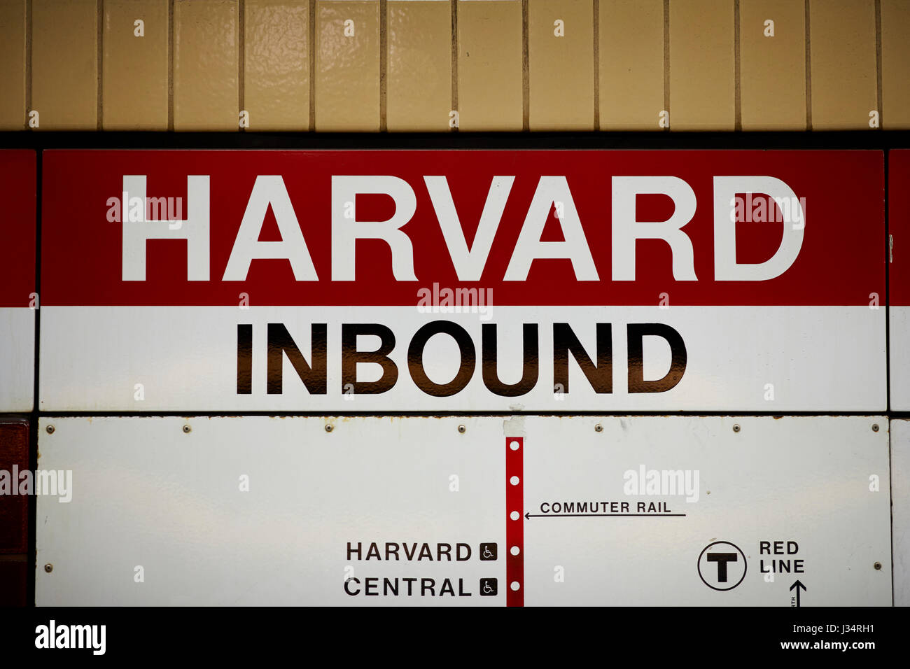 Massachusetts Bay Transportation Authority (MBTA) red Line Harvard ...