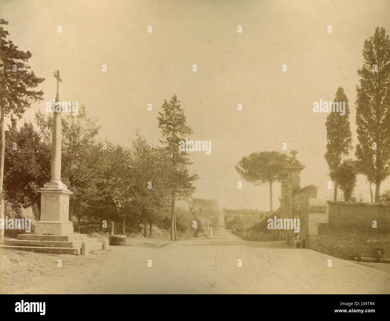 Appian Way and Tomb of Cecilia Metella, Rome, Italy Stock Photo - Alamy